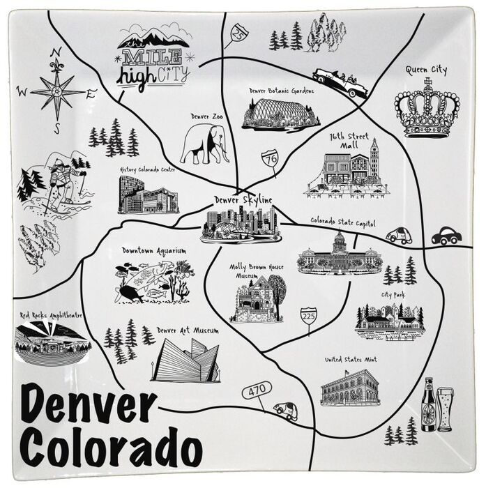Denver Map Small Square
